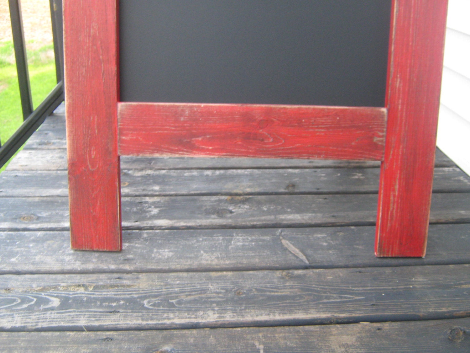 Outdoor Chalkboard Sidewalk Sign. Apple Red Distressed - Etsy