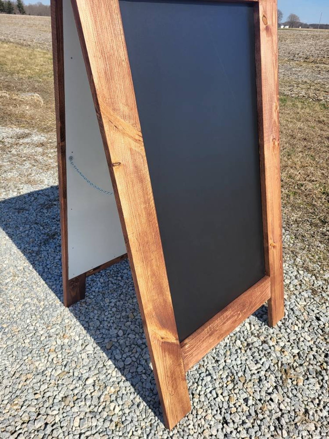 Extra Large Sidewalk Chalkboard. Sandwich Board, Double Sided. Red Oak ...
