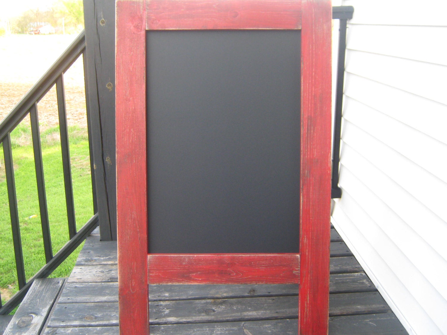 Outdoor Chalkboard Sidewalk Sign. Apple Red Distressed - Etsy