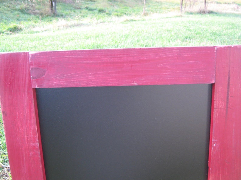 Rustic Large Hanging Chalkboard Colonial Red Distressed Chalk - Etsy