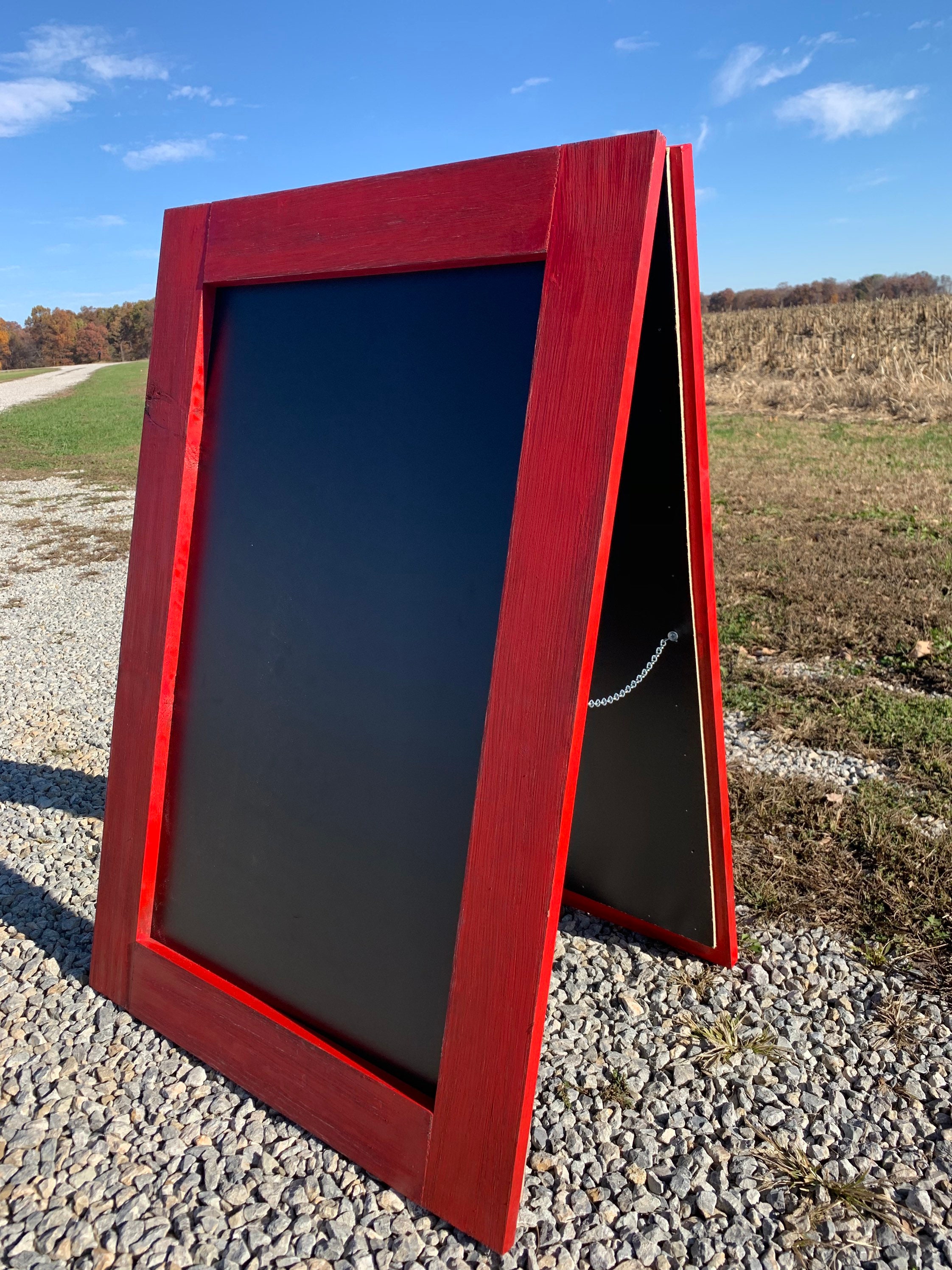 Large Sandwich Board, Outdoor Standing Sidewalk Chalkboard. Distressed ...