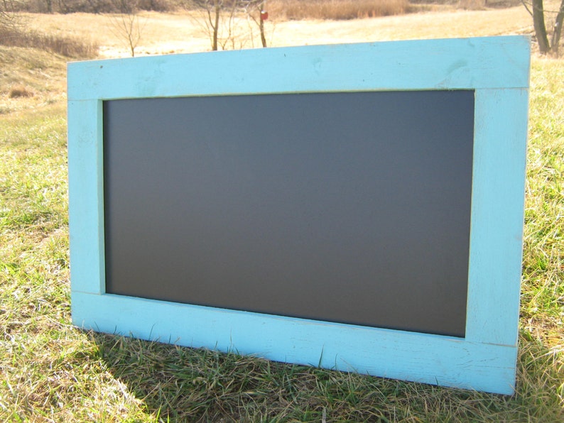 Rustic Ocean Blue Chalkboard Distressed Extra Large Light Blue - Etsy