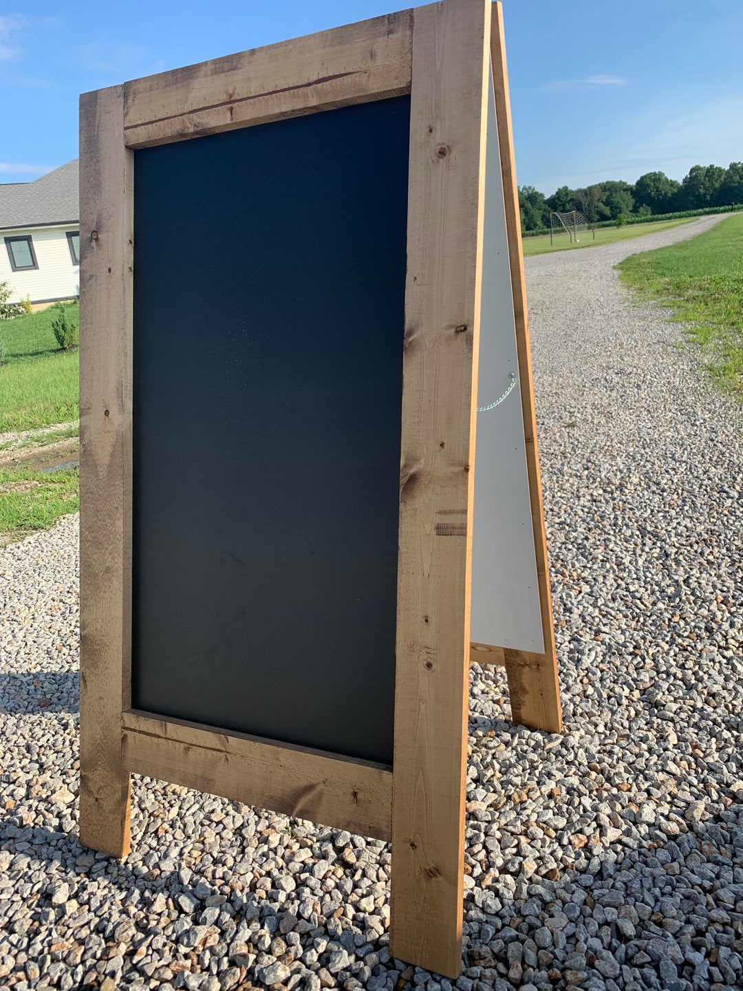 Extra Large Sidewalk Chalkboard. Sandwich Board Sign, Early American ...