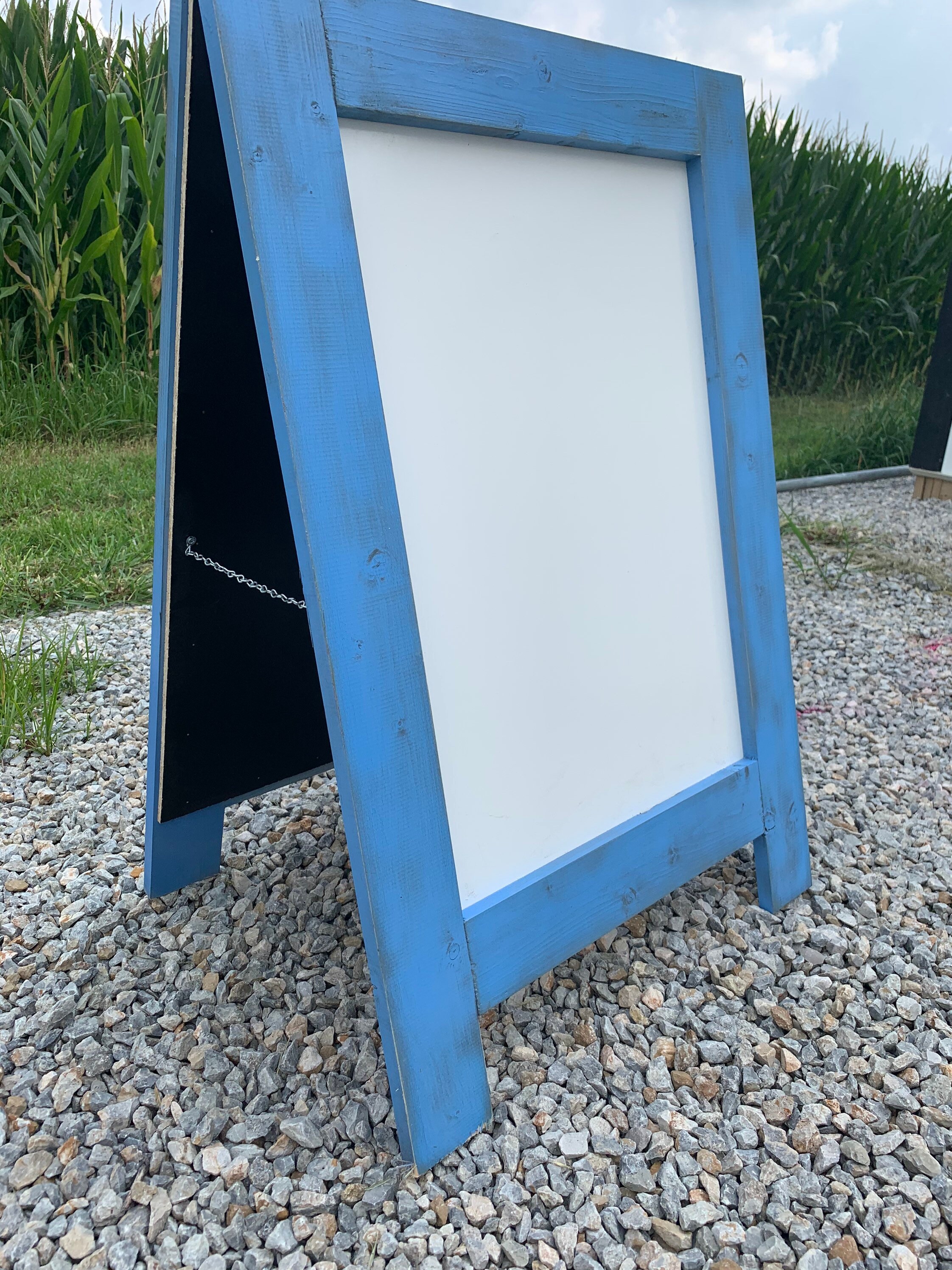 Dry erase sidewalk sign sandwich dry erase board Spa blue - Etsy.de