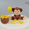 Monkey Fondant Cake Topper, Monkeys Jumping on the Bed Birthday Party ...