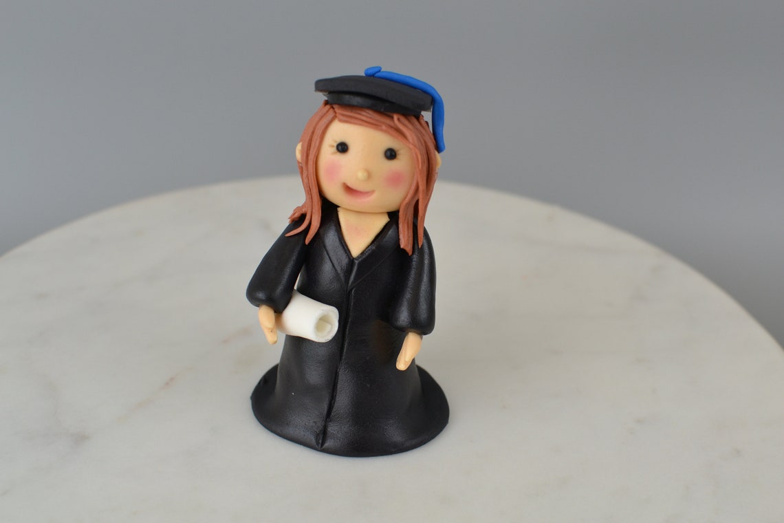 Graduation Girl Cake Topper Fondant Graduation Girl Figure - Etsy