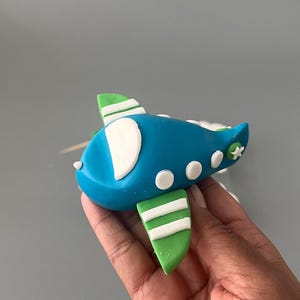 Plane Cake Topper Set, Fondant Plane Clouds Cake Topper, Birthday Cake ...