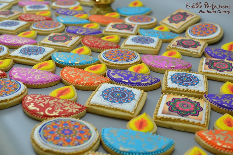 Diwali Sugar Cookie Set: Diya & Rangoli Designs - Etsy