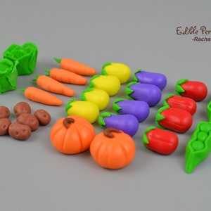 Fondant Vegetables Cake and Cupcake Toppers - Etsy