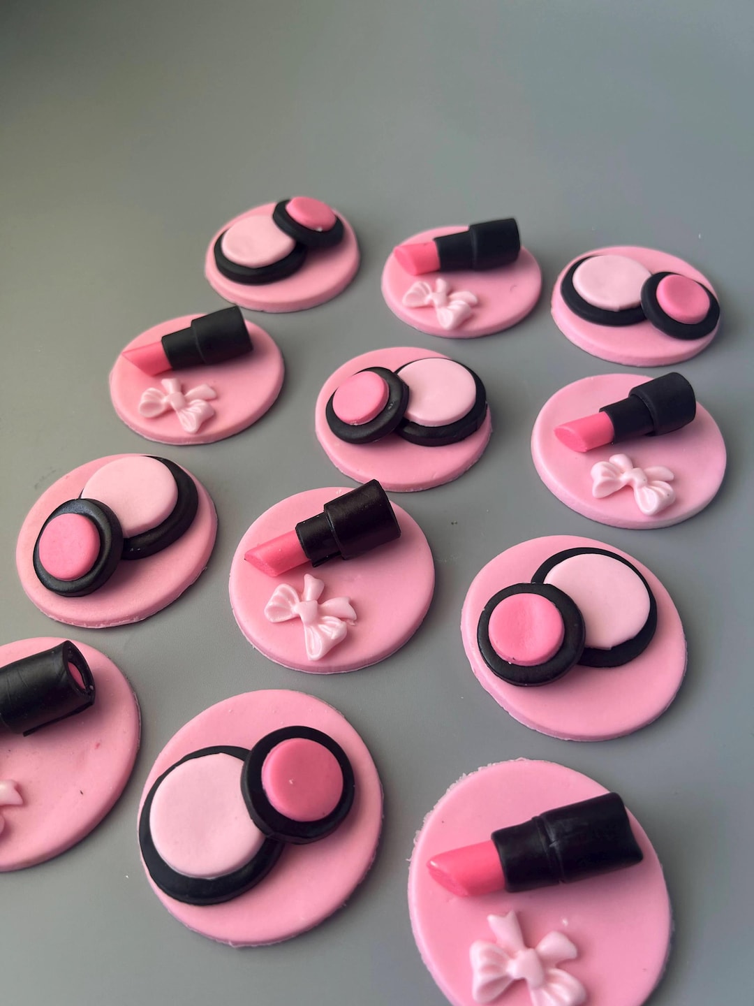 Fondant Makeup Cupcake Toppers: Edible Cosmetic Cake Set - Etsy