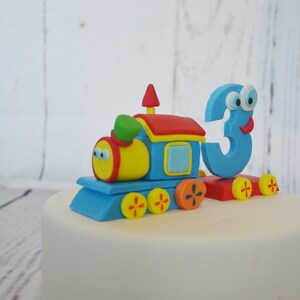 Fondant Train Cake Topper, Number Train Cake, Choo Choo Train Cake ...