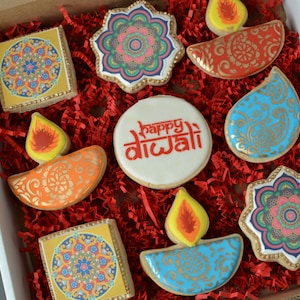 Diwali Sugar Cookie Set: Diya & Rangoli Designs - Etsy