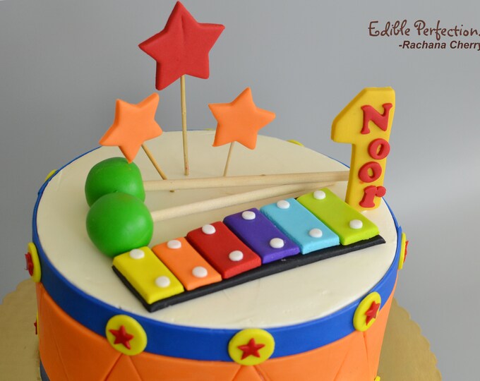Fondant Xylophone Cake Topper Set - Etsy