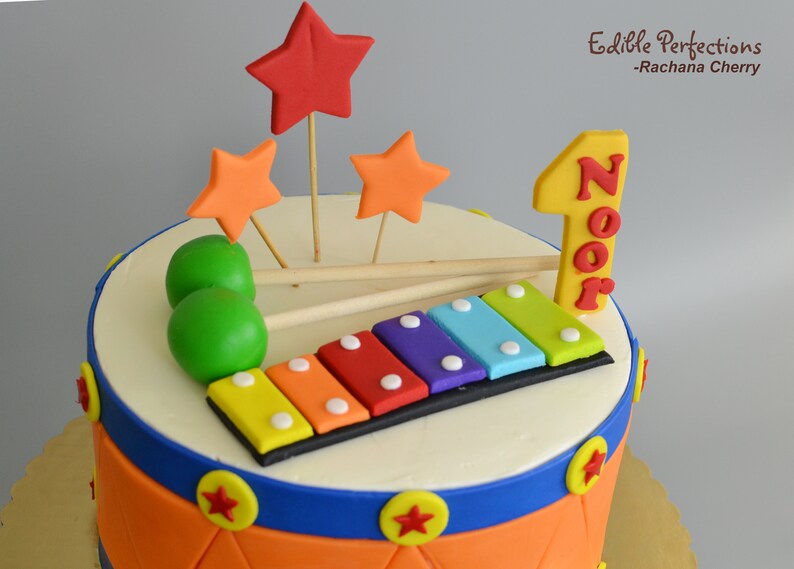 Fondant Xylophone Cake Topper Set - Etsy