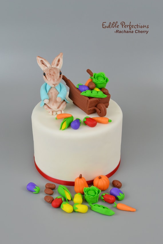 Gardening Theme Cake Topper Fondant Veggies Fondant | Etsy