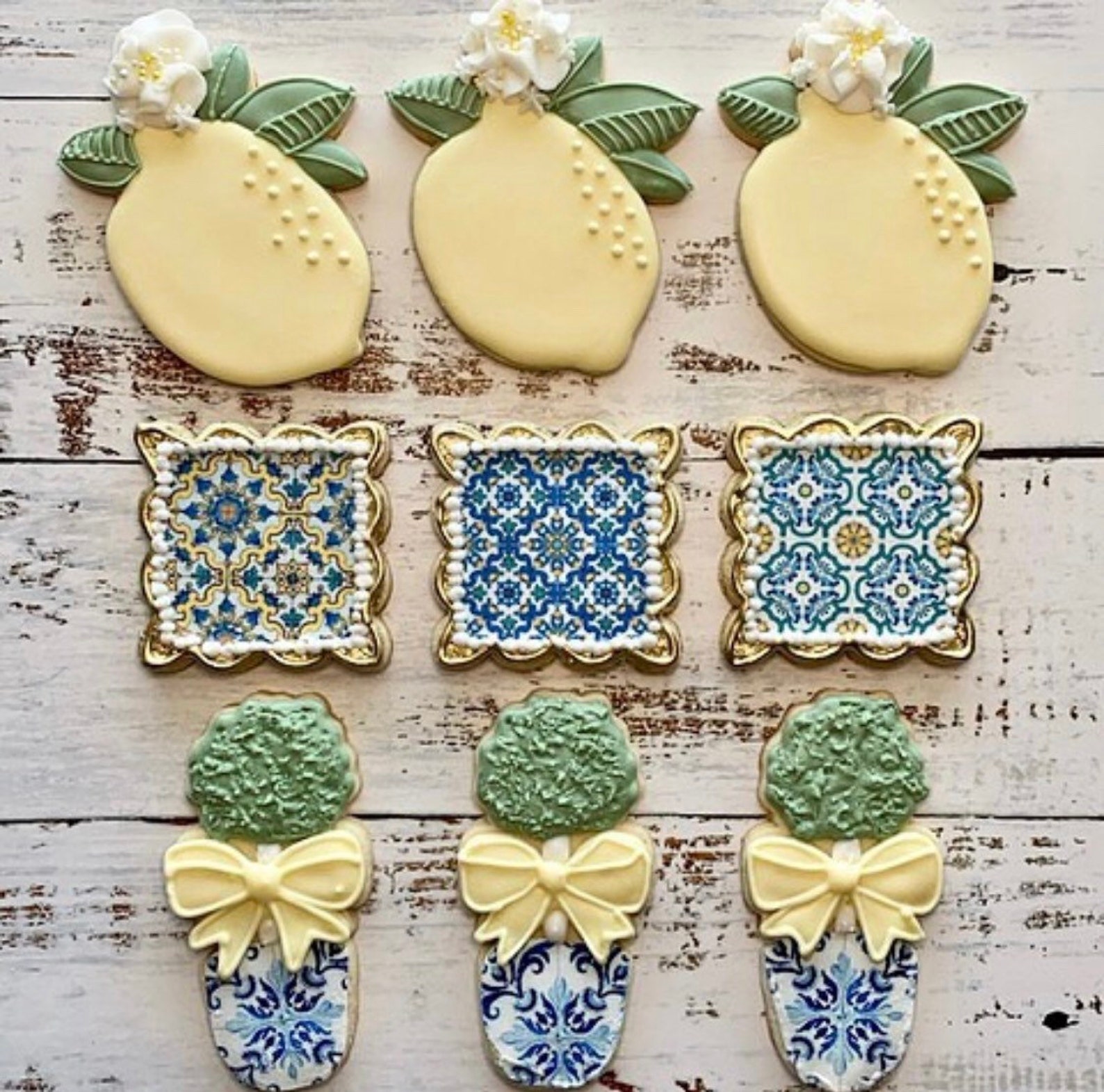 Positano Italy Tile Pattern Edible Image Sheet Cake Topper or Wrap ...