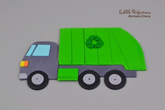 Edible Garbage Truck Cake Topper Garbage Truck Cake | Etsy