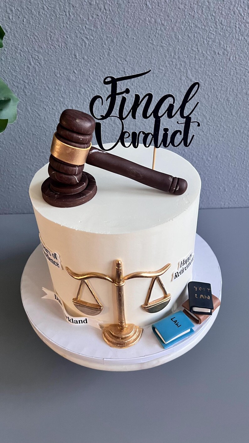 Lawyer Judge Cake Toppers -fondant Gavel- Law Graduation Cake Topper - Etsy