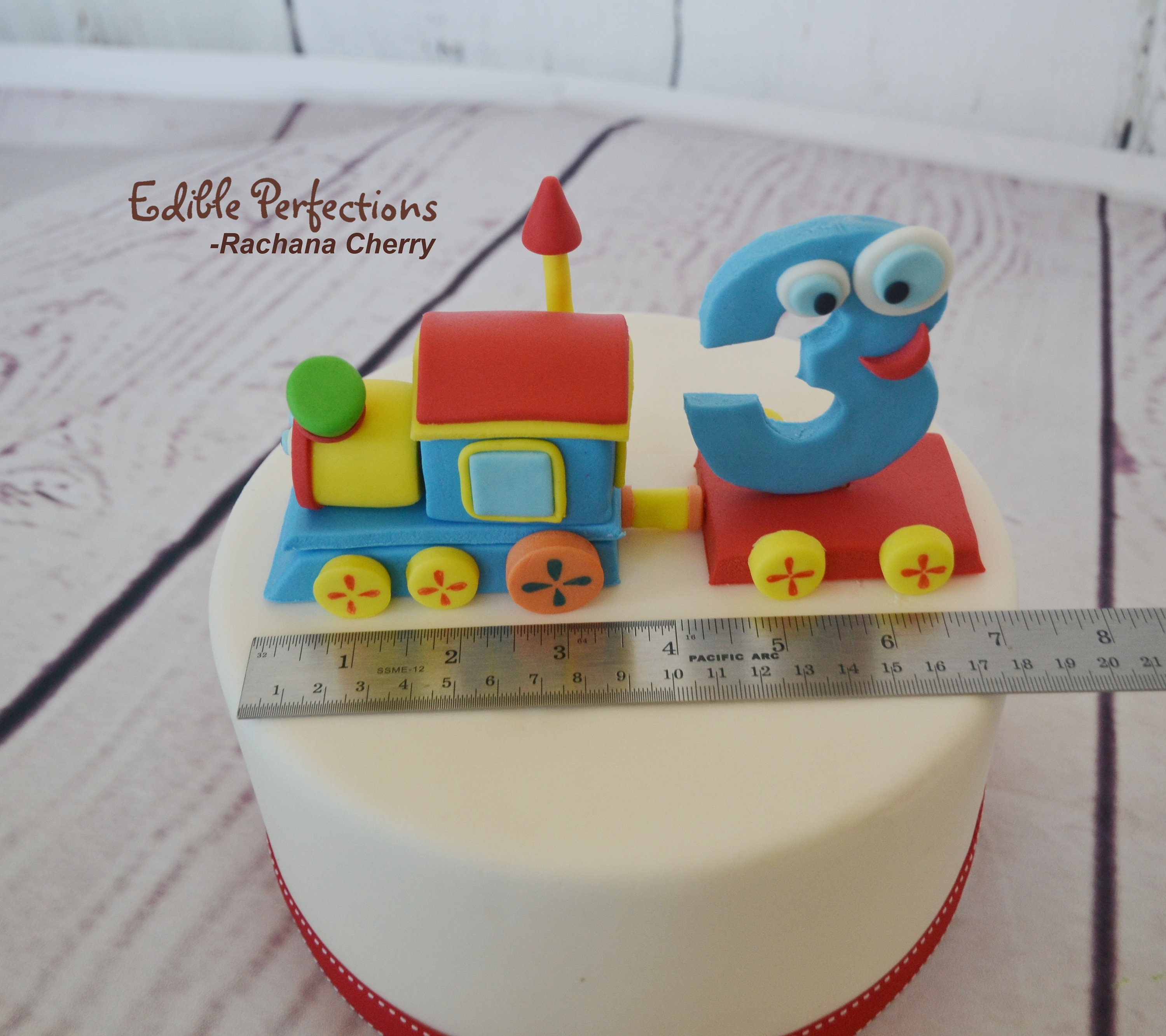 Fondant Train Cake Topper Number Train Cake Choo Choo Train - Etsy