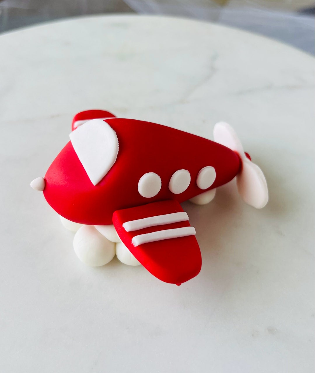 Fondant Plane Cake Topper, Fondant Plane, First Birthday Cake Topper ...