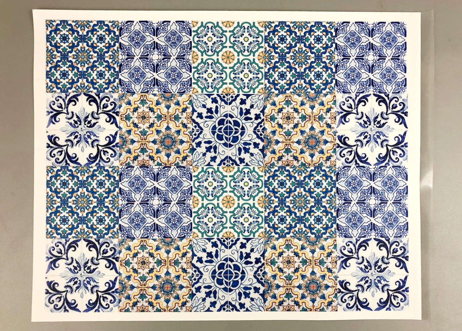 Positano Italy Tile Pattern Edible Image Sheet Cake Topper or Wrap ...