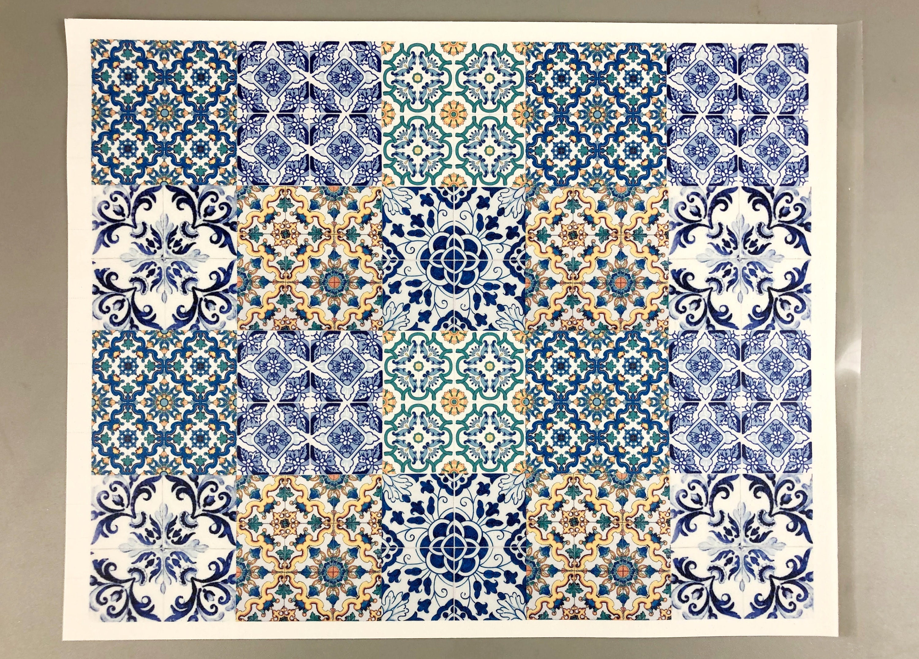 Positano Italy Tile Pattern Edible Image Sheet Cake Topper or | Etsy