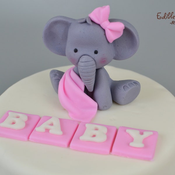 Fondant Elephant Cake Topper - Etsy