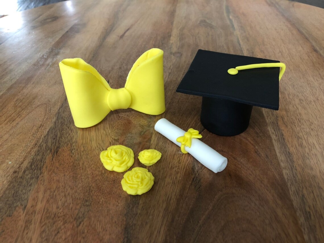 Graduation Cake Topper Set Fondant Graduation Toppers Edible | Etsy