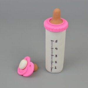 Fondant Baby Bottle and Pacifier Cake Toppers Set - Etsy