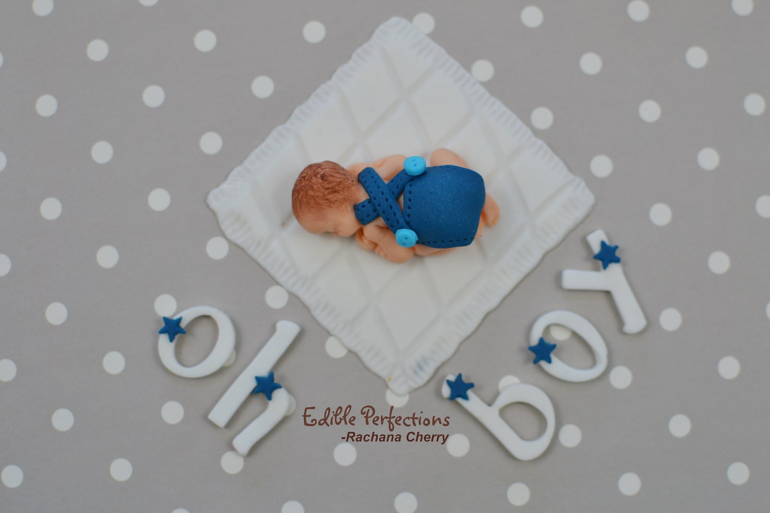 Baby Boy Cake Topper, Fondant Baby Boy - Etsy