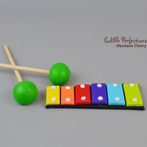 Fondant Xylophone Cake Topper Set - Etsy