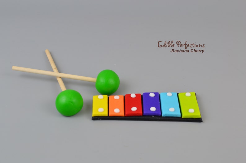 Fondant Xylophone Cake Topper Set - Etsy
