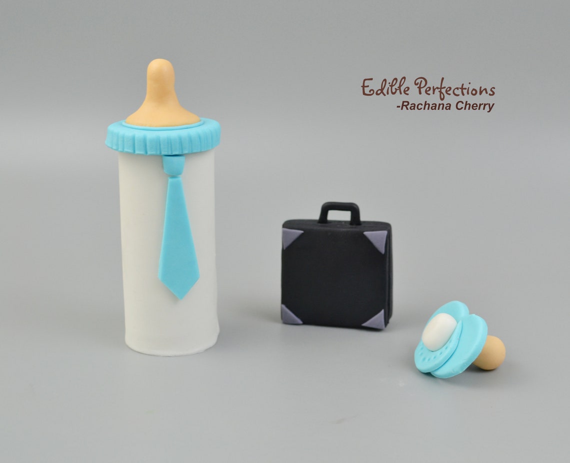Boss Baby Bottle pacifier and Briefcase Cake Toppers Set - Etsy