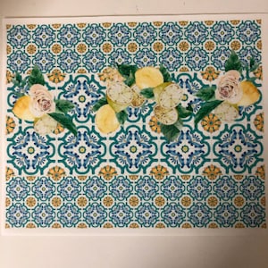 Mediterranean Theme Edible Image, Lemon Edible Image Positano Italy ...