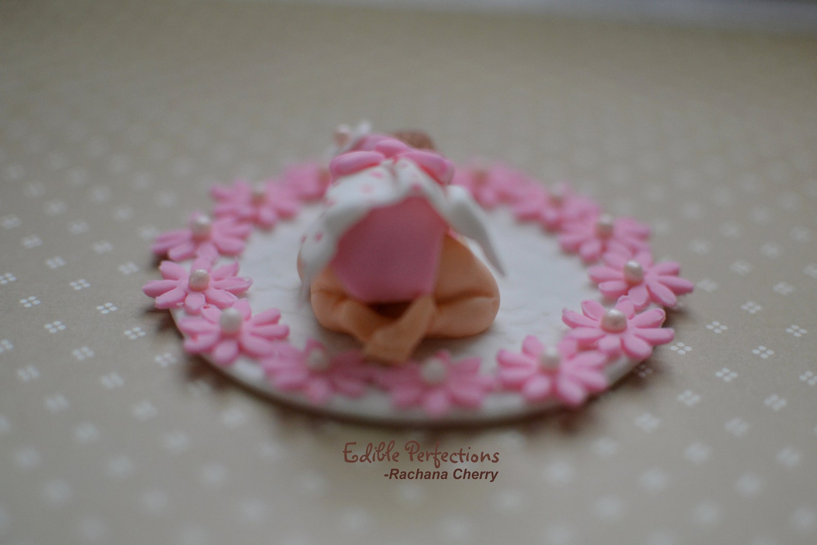 Baby Girl Cake Topper Fondant Baby Girl Baby Shower Cake Set - Etsy