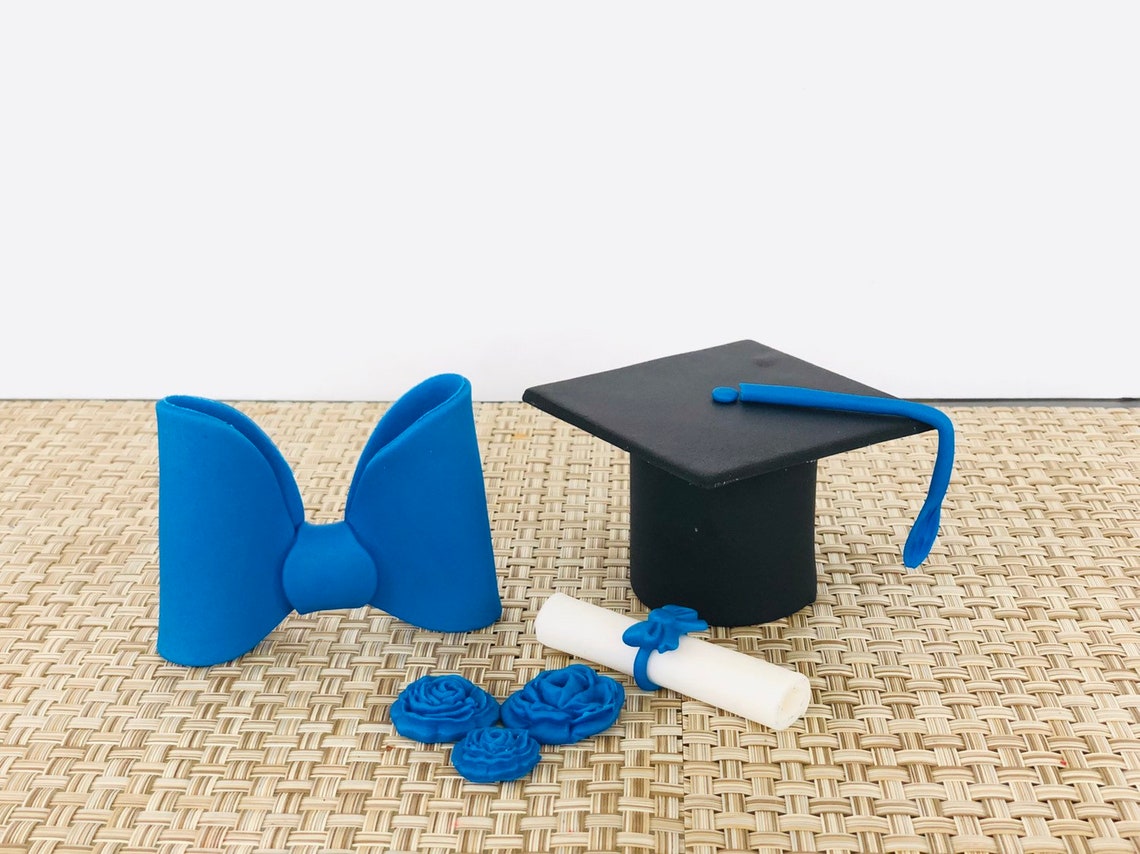 Graduation Cake Topper Set Fondant Graduation Toppers Edible | Etsy