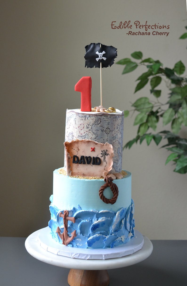 Pirate Map Edible Image Sheet Cake Topper or Wrap Around - Etsy