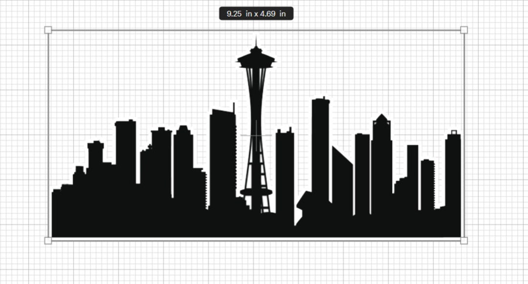 Seattle Skyline Edible Image Strip, Skyscraper Buildings Edible Image ...