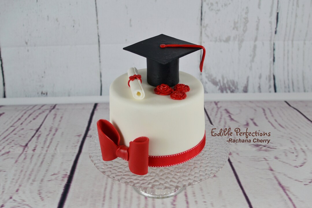 Graduation Cake Topper Set, Fondant Graduation Toppers, Edible ...
