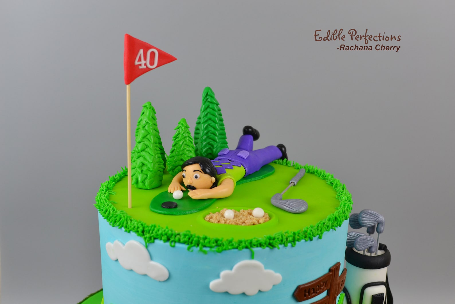 Golf theme cake toppers set | Etsy