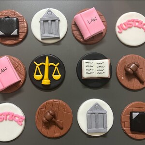 Law Theme Cupcake Toppers - Etsy
