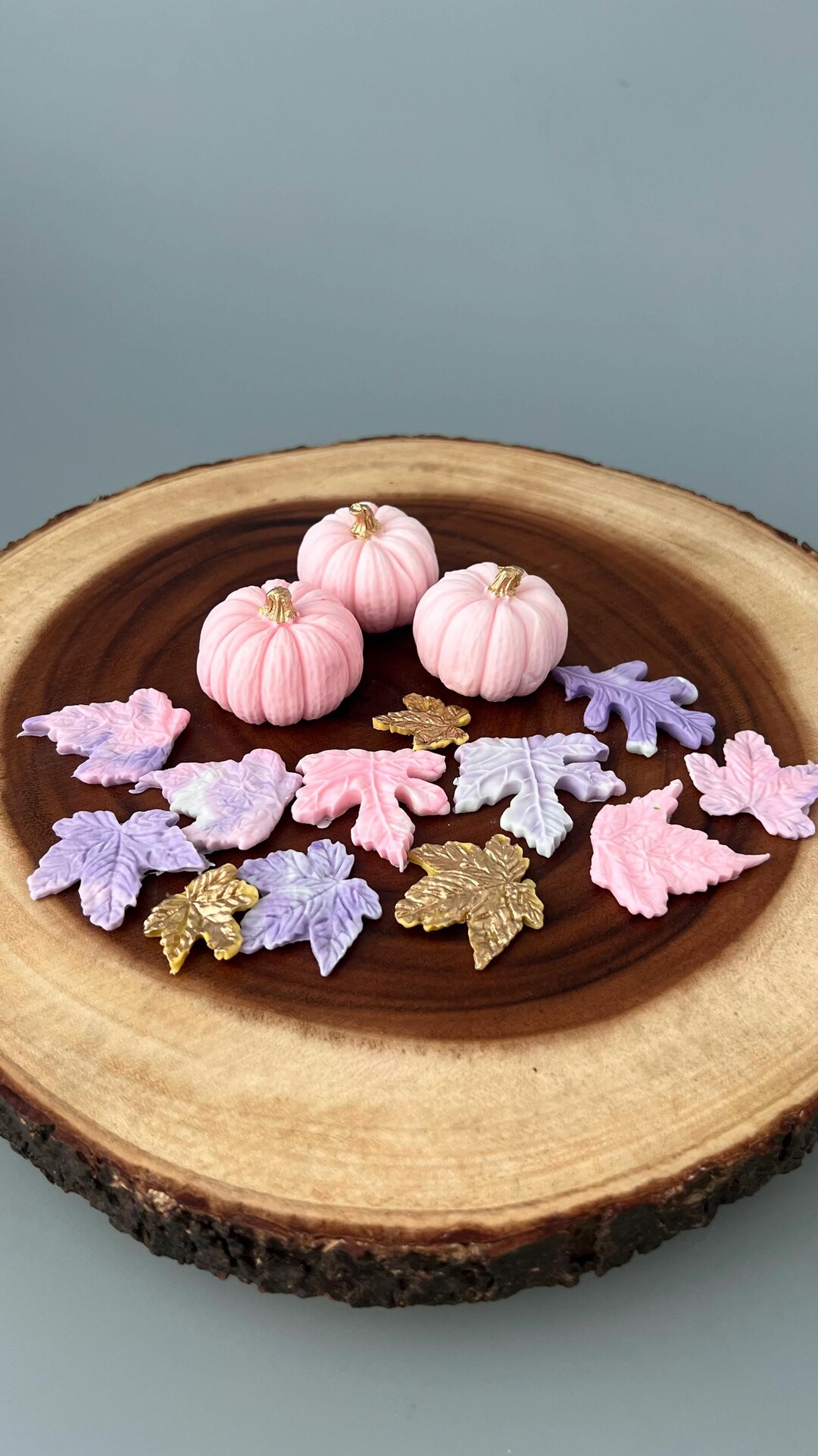 Pink and Gold Fondant Pumpkins Cake Toppers, Pink Pumpkin Cake - Etsy