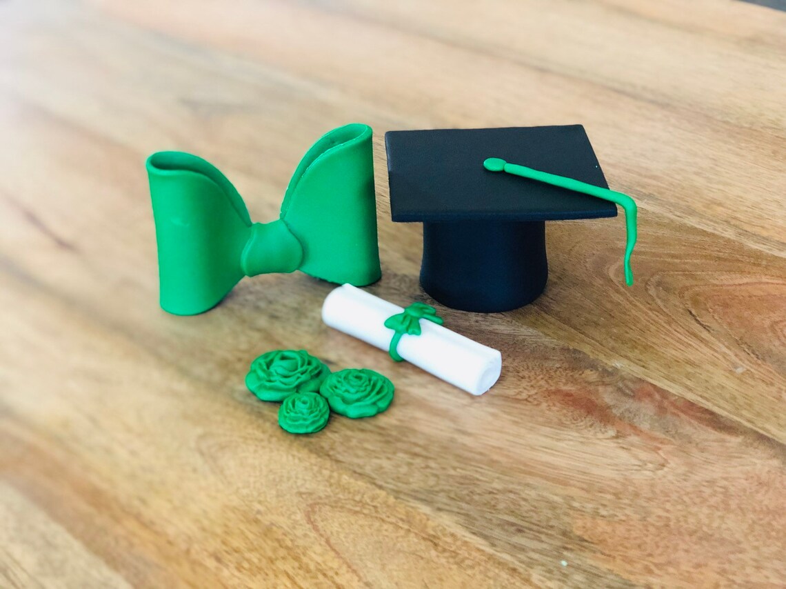 Graduation Cake Topper Set Fondant Graduation Toppers Edible | Etsy