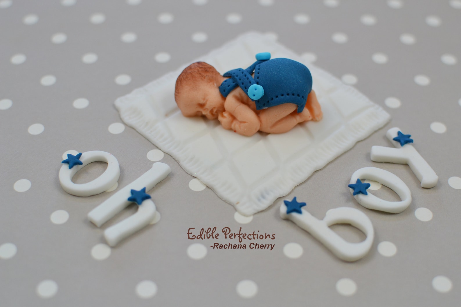 Baby Boy Cake Topper, Fondant Baby Boy - Etsy