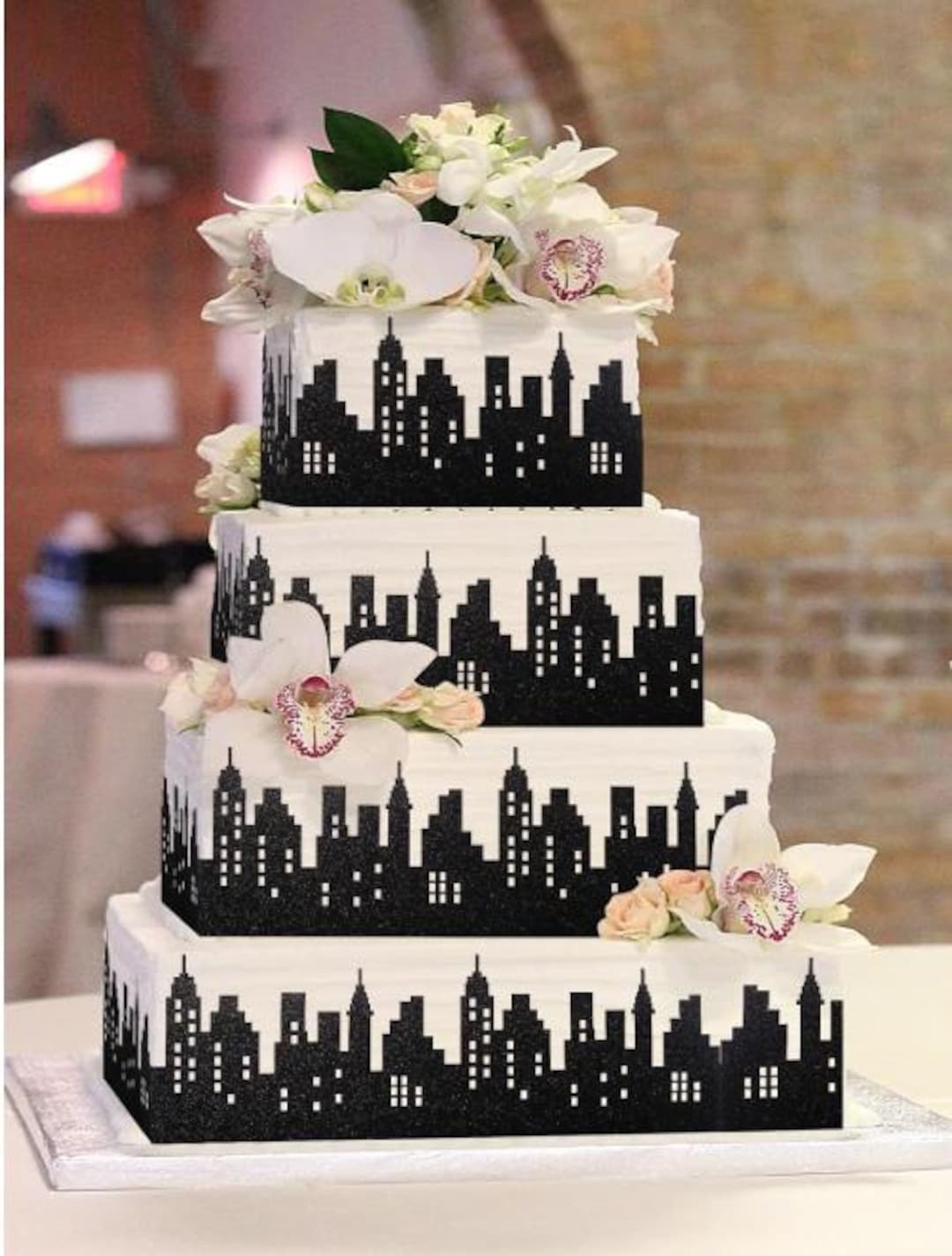 Skyscraper Buildings Edible Image Cake Wrap Strip Precut - Etsy
