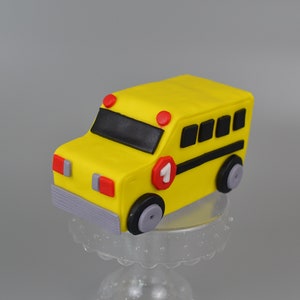 Fondant School Bus Topper, Edible School Bus, School Bus Topper, School ...