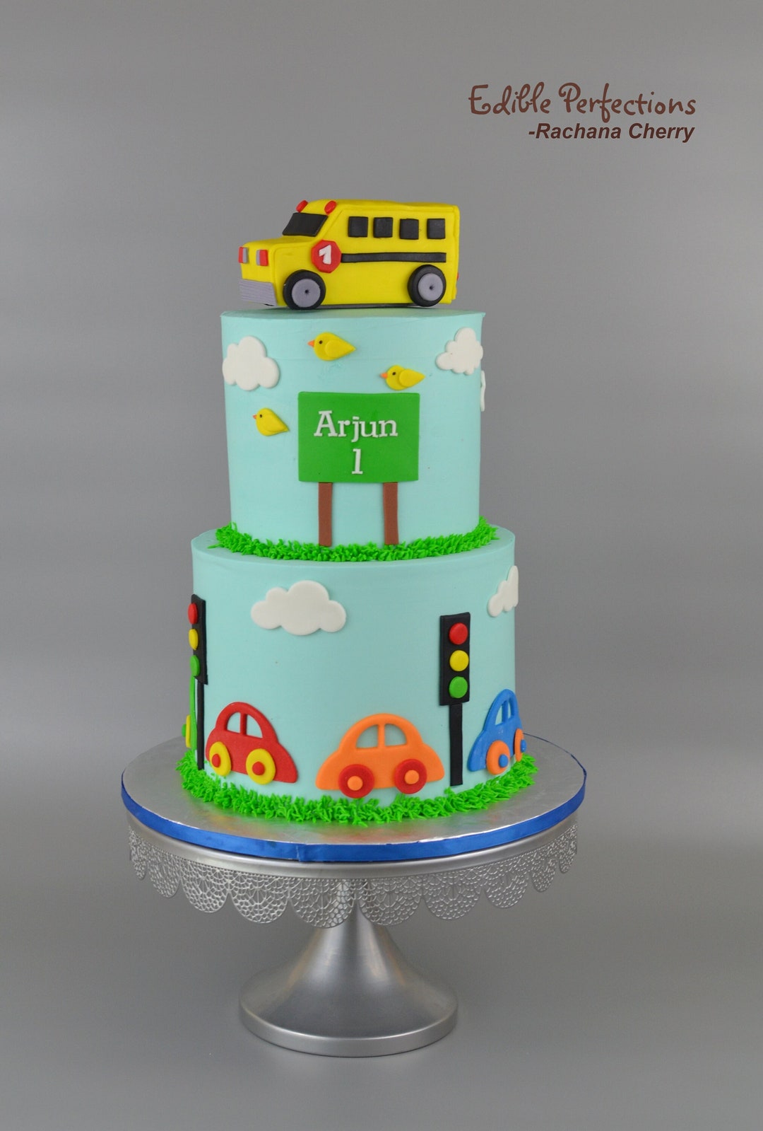 Fondant School Bus Topper, Edible School Bus, School Bus Topper, School ...