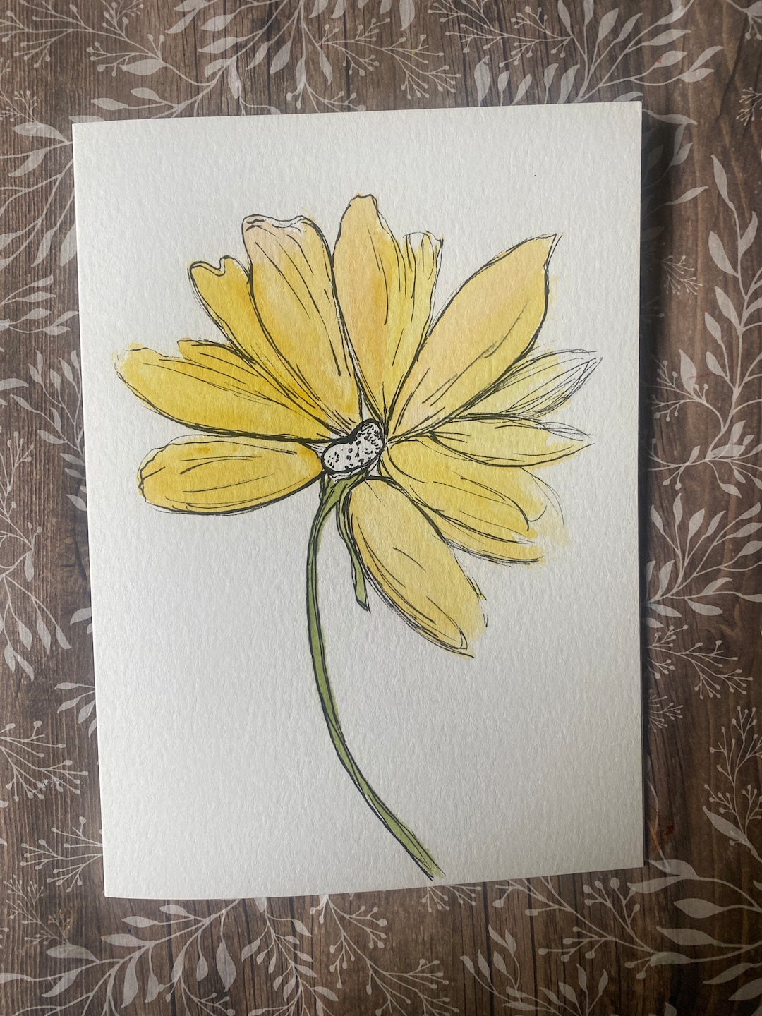 Watercolor Flower Cards Original Watercolor Flower Card - Etsy