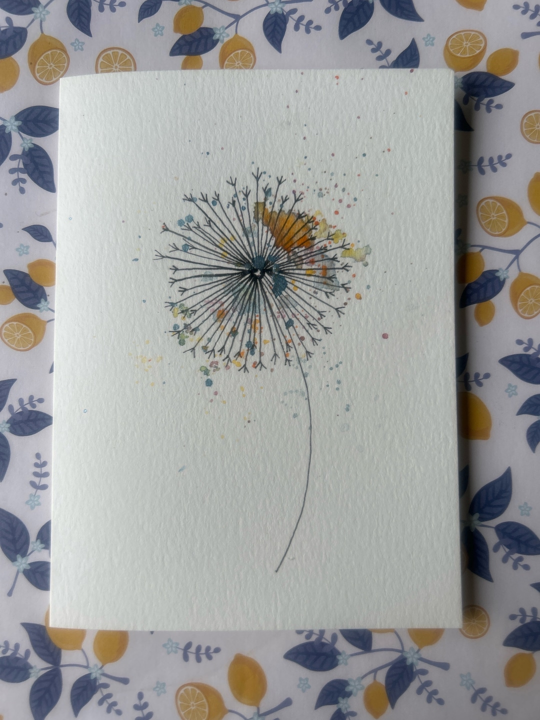 Watercolor Dandelion Card, Dandelion Art, Dandelion Card - Etsy