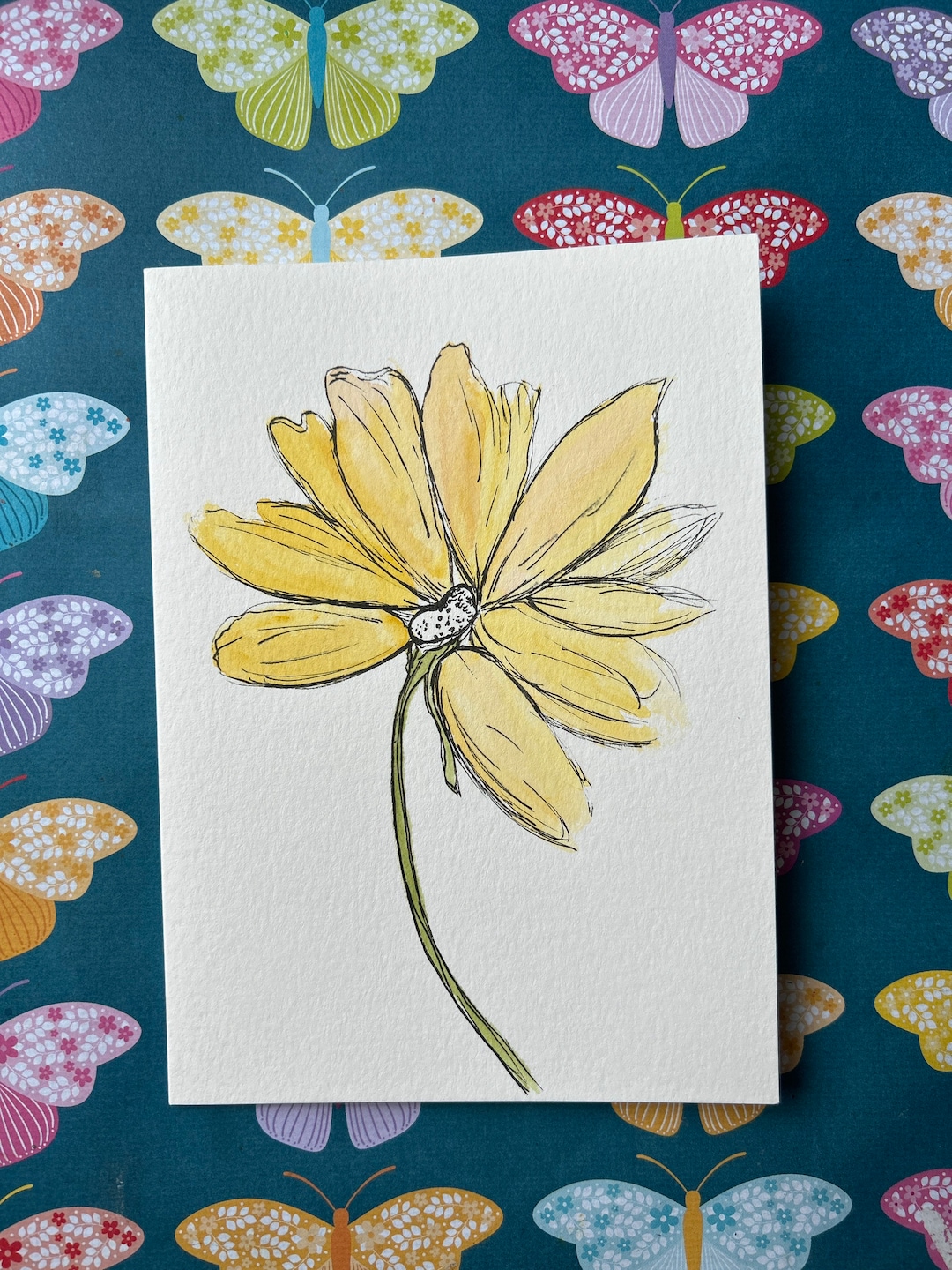 Watercolor Flower Cards Original Watercolor Flower Card - Etsy